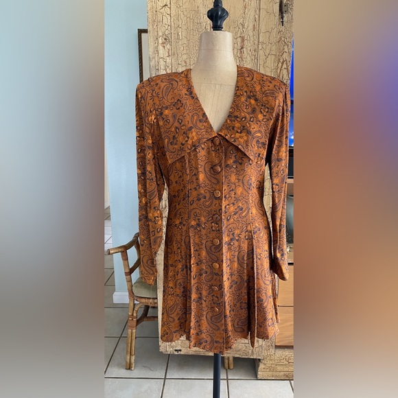 Contempo | Dresses | Vintage Contempo Casuals 98s Paisley Dress | Poshmark